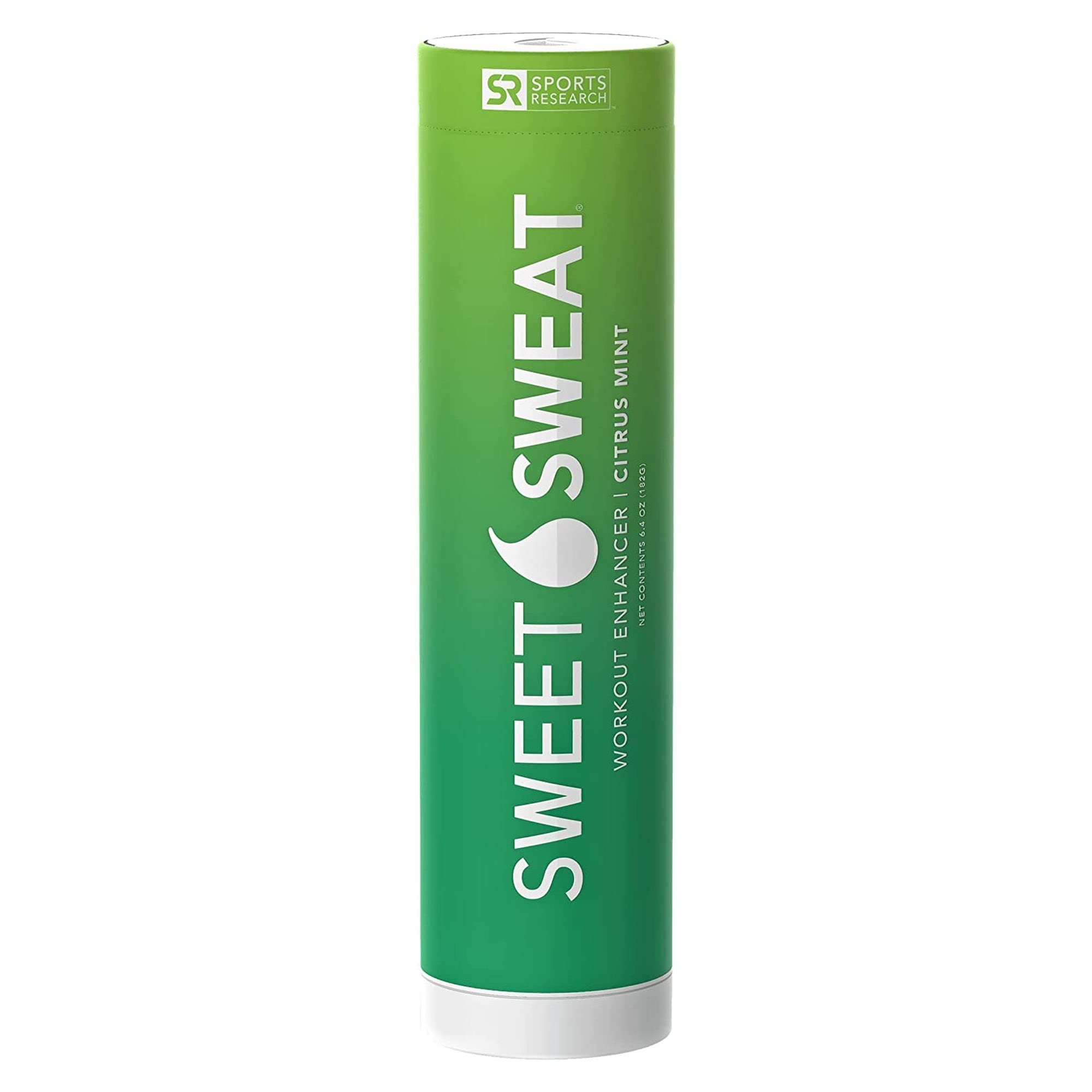 Sports Research Sweet Sweat Yellow Waist Trimmer (XL) and Citrus Mint Sweet Sweat Workout Enhancer Gel Stick (6.4oz) Bundle