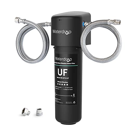 Waterdrop 10UA-UF 0.01 Îźm Ultra Filtration Under Sink Water Filter for BaçtŃria Reduction, Reduces Lead, Chlorine, Bad Taste & Odor, 8K Gallons, Direct Connect to Kitchen Faucet, USA Tech