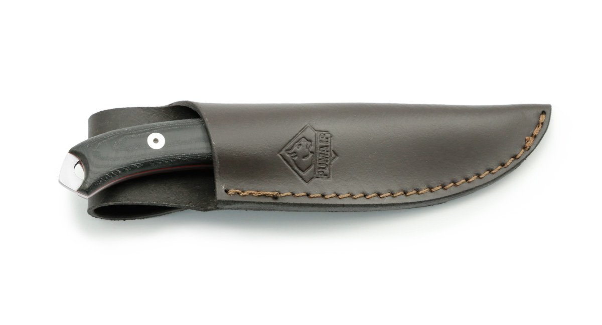 PUMA IP Dexter Black 1 Micarta Spanish Made Hunting Knife with Leather Sheath