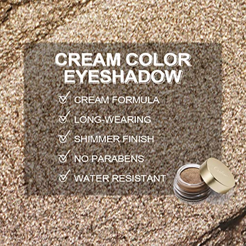 oulac Cream Colour Eye Pot, My Fate, Bronze, Brown, Gold, Tan