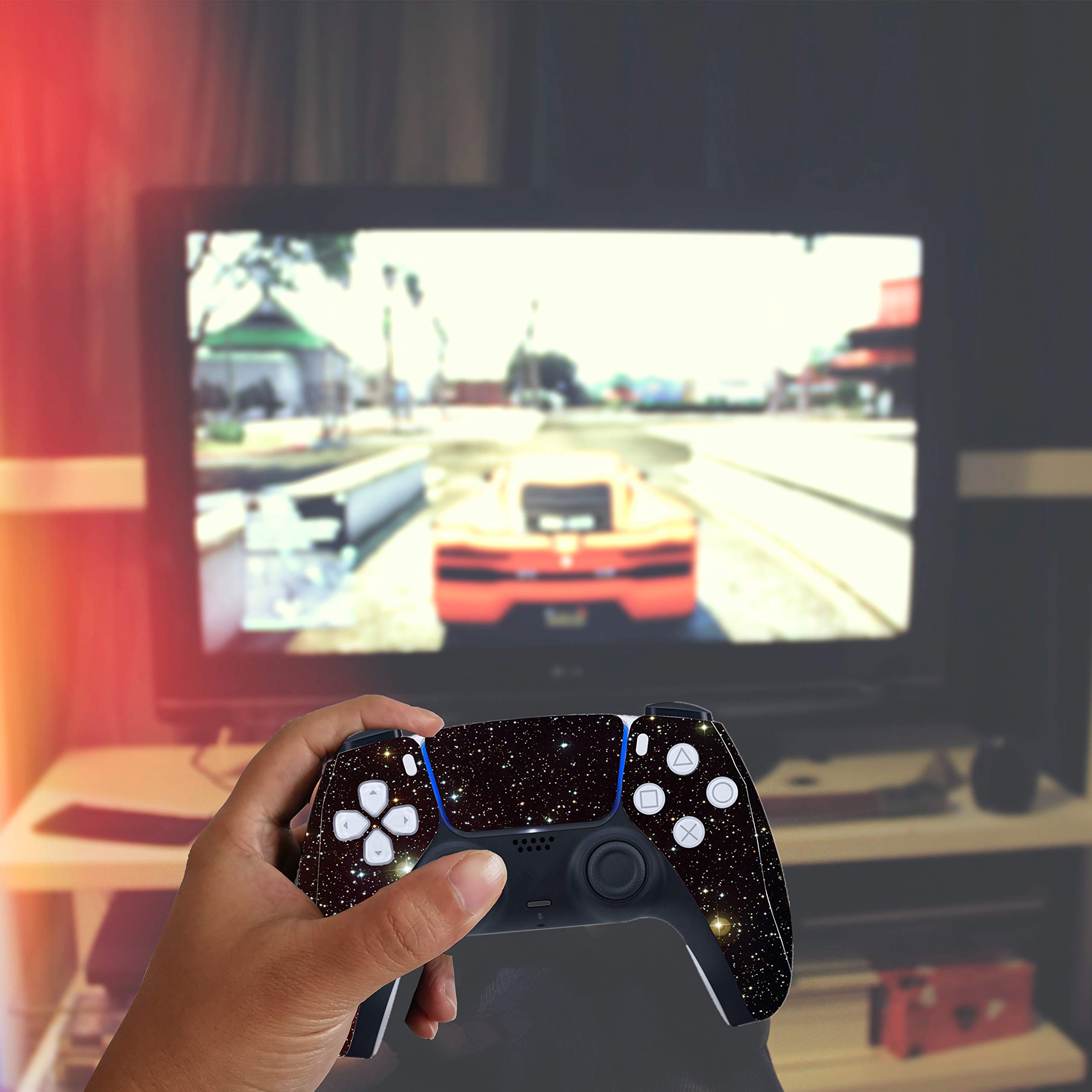 PS5 Controller Skin Vinyl Decal Sticker Protective Cover for Sony PlayStation 5 PS5 DualShock Wireless Gamepad(B)