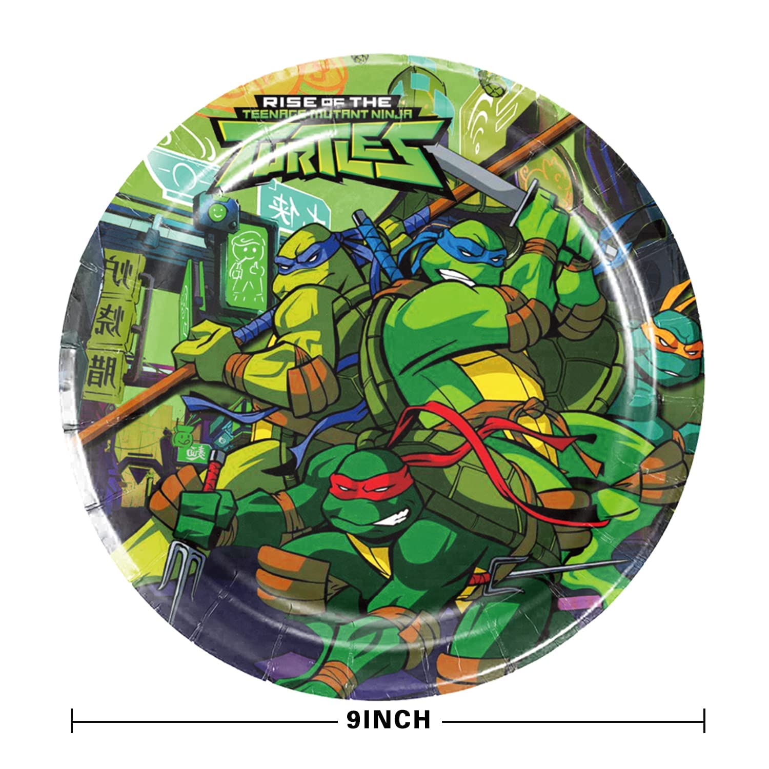 Turtle Theme Party Decorations, 82 PCS Cartoon Turtle Party Tableware Set, Cartoon Turtle Party Supplies Includes Plates, Napkins, Tablecloth,Cups, Knives, Forks, Spoons for Kids' Birthday