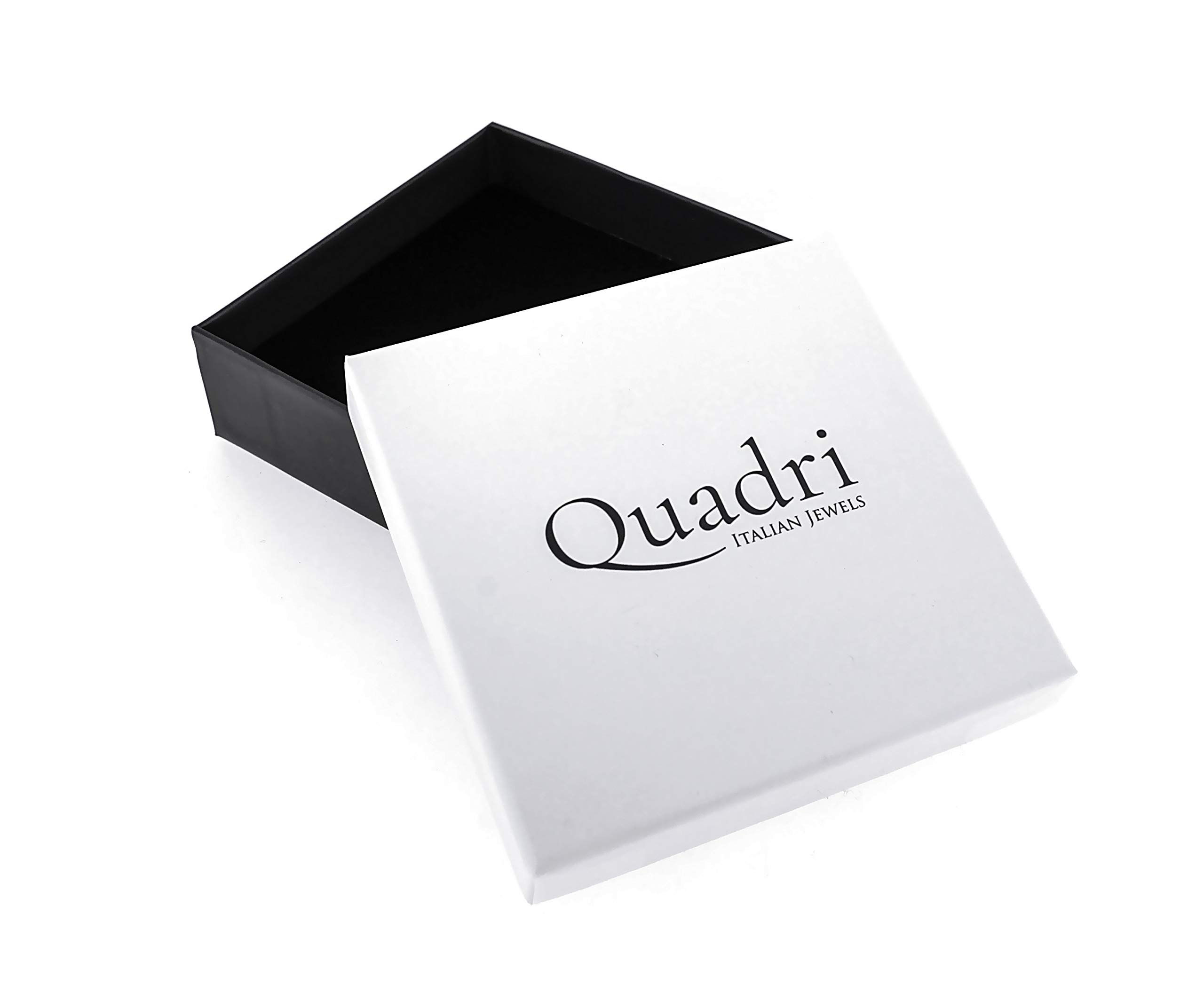 QUADRI - Premium Quality 925 Pure Sterling Silver Certified Made in Italy2.5mm Solid Dome Omega Link Chain Necklace for Women 16"-20" inch Made in Italy