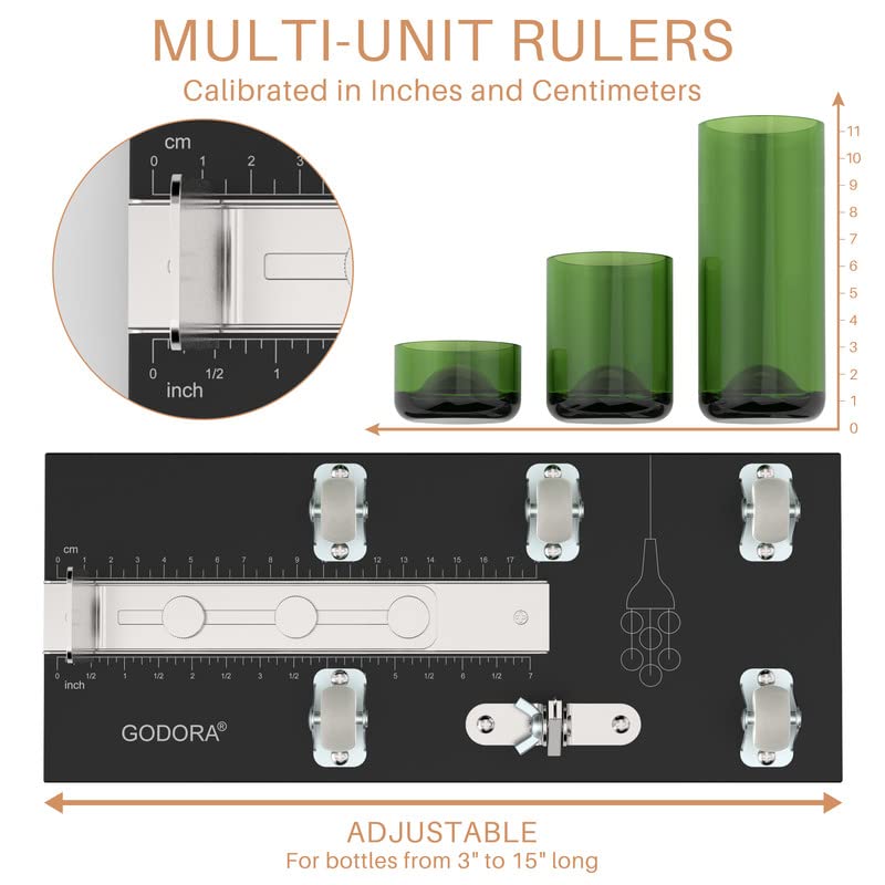 Premium Glass Cutter for Bottles & Glass Cutter Bundle - DIY Glass Bottle for Cutting Beer, Wine or Soda Round Bottles & Mason Jars, Perfect Bottle Cutter