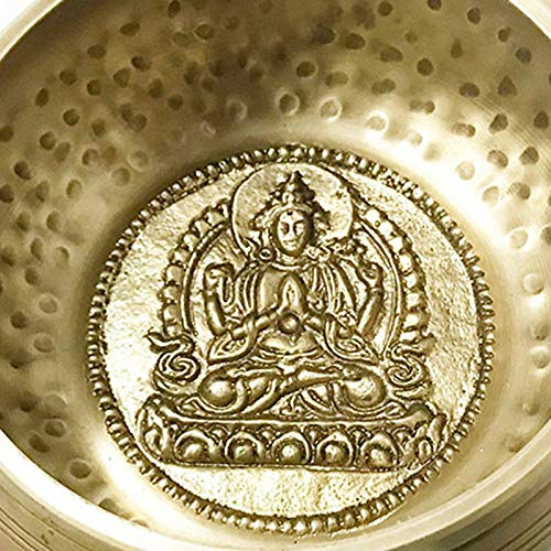 TJLSS Meditation Singing Bowl Style Hand Hammered Buddha Pattern Tibet Singing Bowls Yoga Bowl