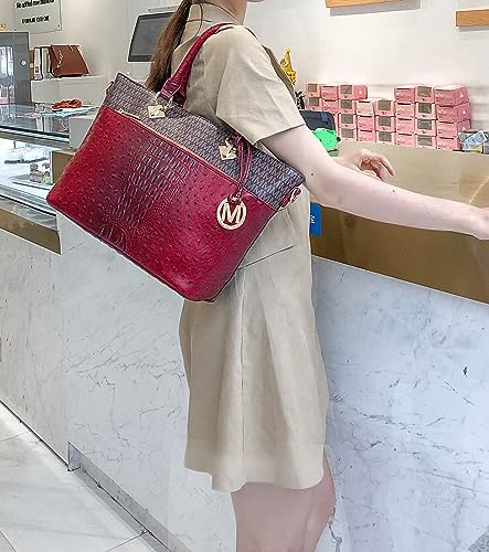 MKF Crossbody Shoulder Bag for Women β PU Leather Top Handle Pocketbook β Roomy Tote Satchel Handbag Purse M Charm Beige