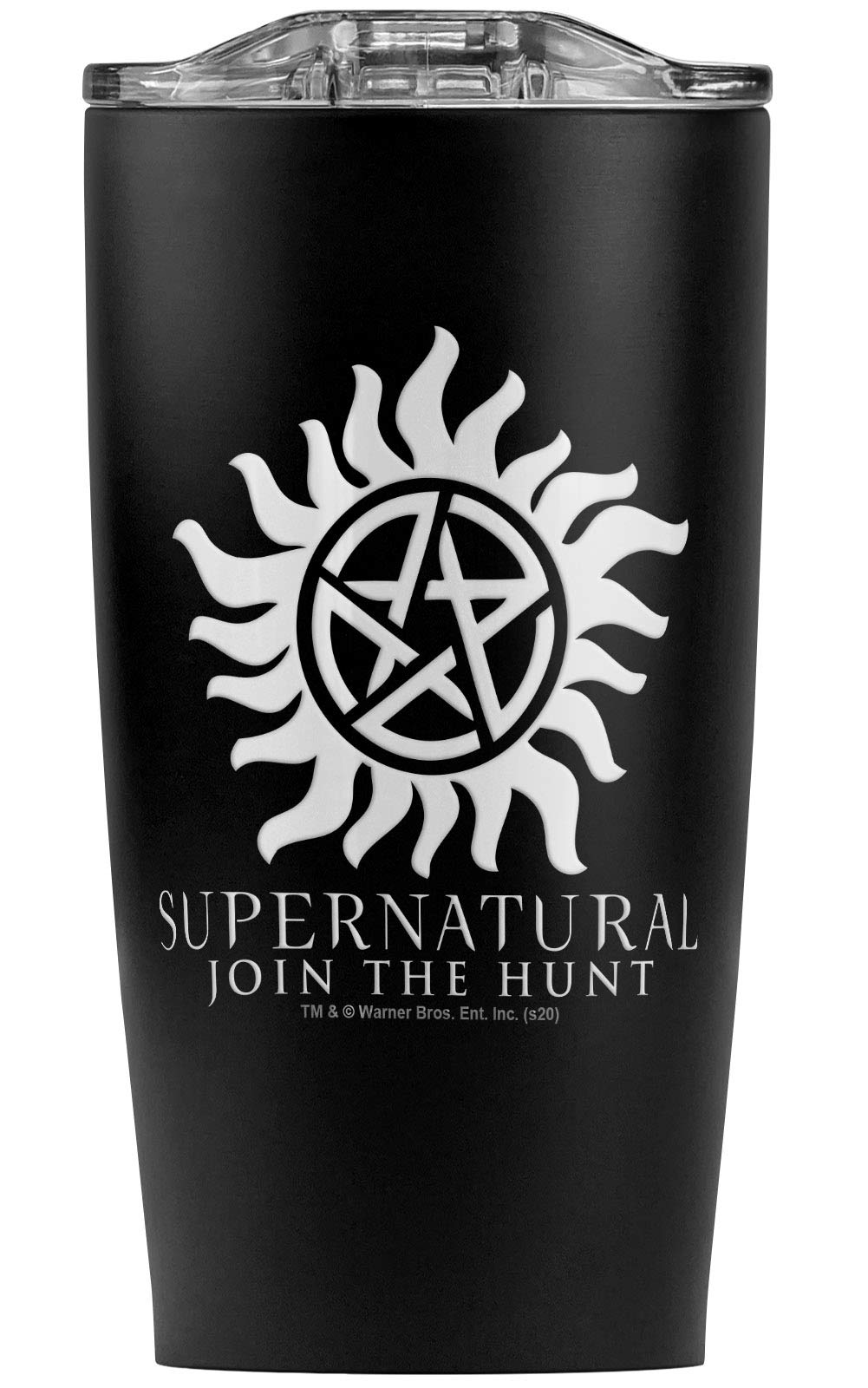 Supernatural Anti Possession Symbol Stainless Steel Tumbler 20 oz Coffee Travel Mug/Cup, Vacuum Insulated & Double Wall with Leakproof Sliding Lid | Great for Hot Drinks and Cold Beverages