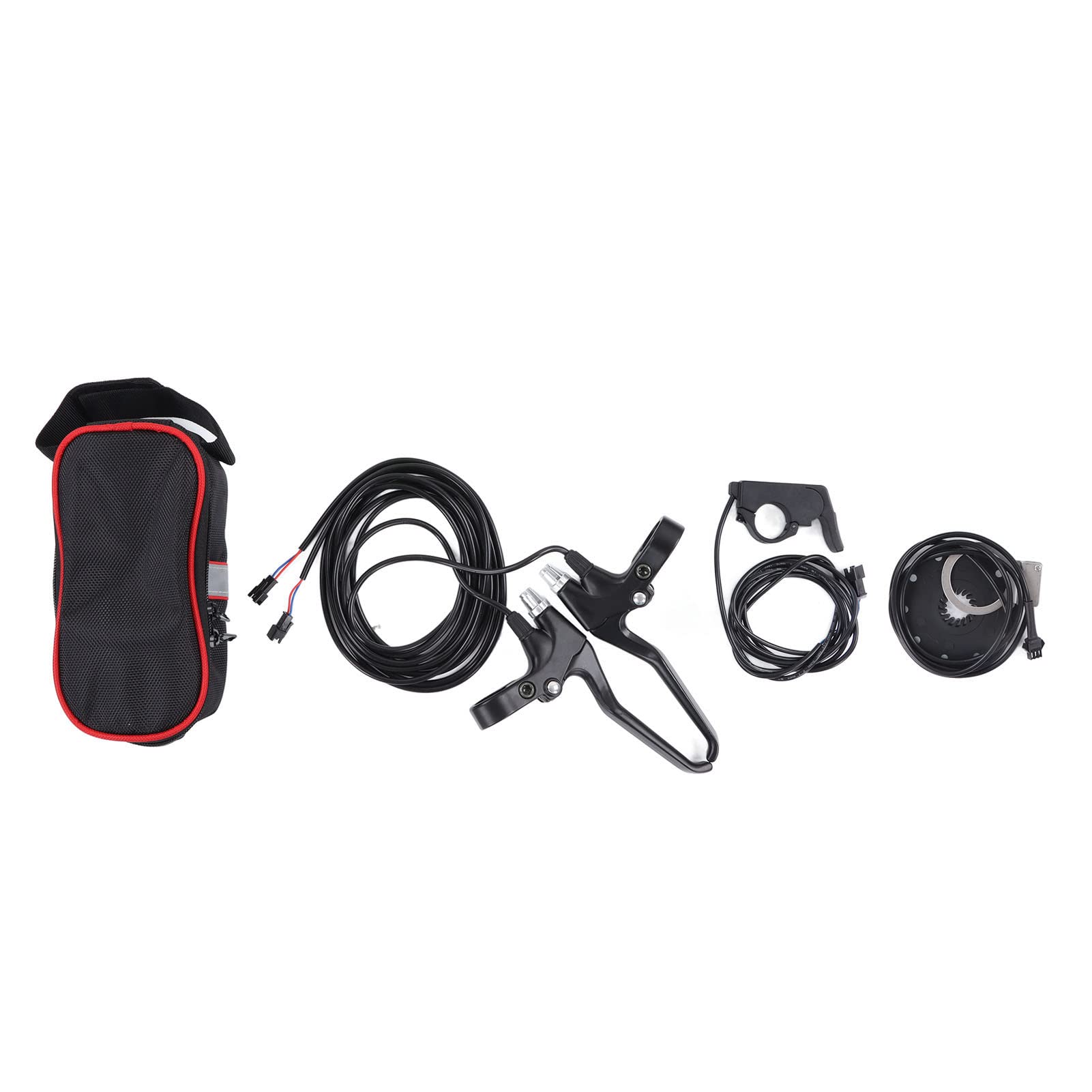 SPYMINNPOO Electric Bike Controller Kit, 24V 36V 48V Motor Controller 3 Modes Lithium Bicycle Parts with Display Thumb Throttle Accessories 26A DC