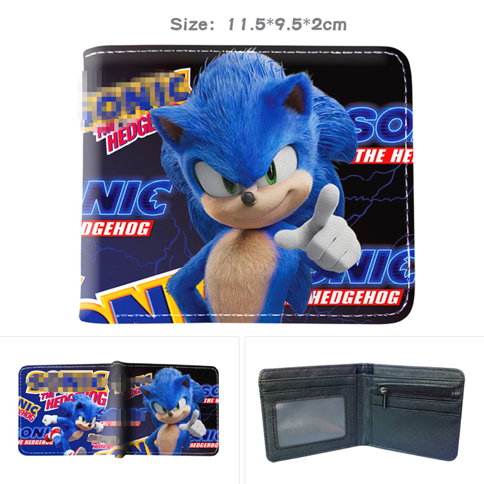 Sonic Wallets Sonic Pocket Wallet with Zippered Coin and Credit Card Holder for Sonic Gifts
