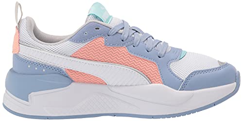 PUMA unisex child X-ray Sneaker, Forever Blue-puma White-apricot Blush-island Paradise, 4 Big Kid US