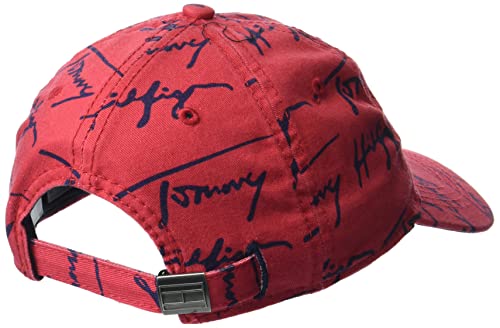 Tommy Hilfiger Men's Script Baseball Cap Apple Red