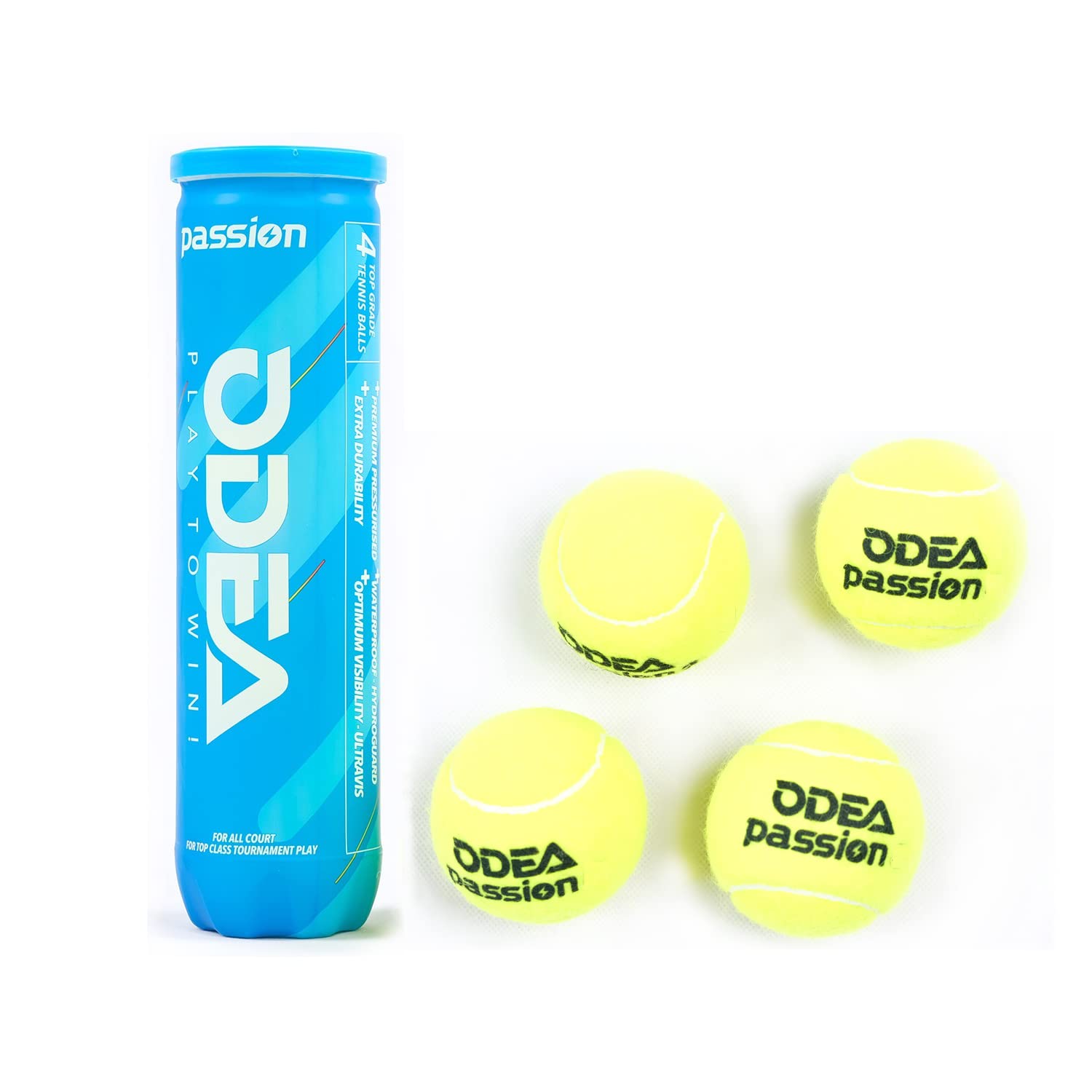 ODEA Passion Tennis Balls,High-Elasticity,Extra Duty for Tennis Training or Competition,ITF Approved Tennis Balls for Adult Competition (1)