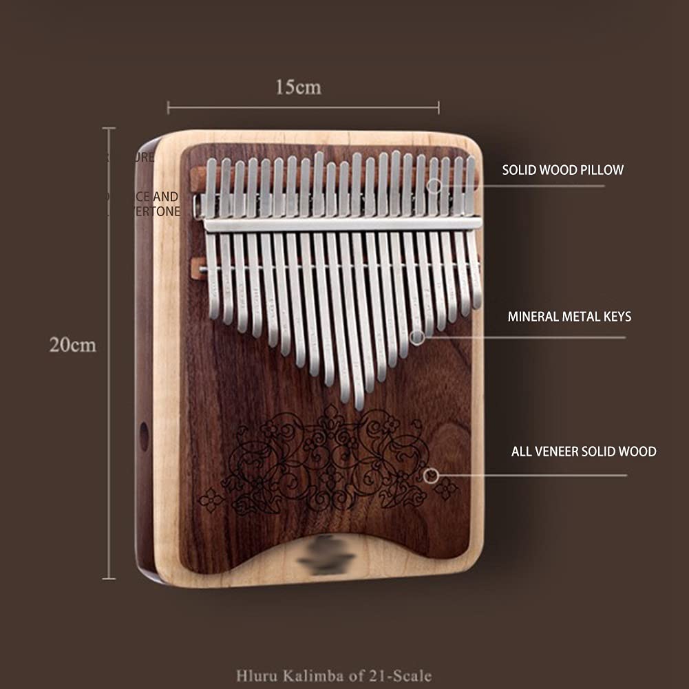 SDGH 21 Keys Tap The Sides to Make a Sound Thumb Piano Finger Wooden Musical Instrument for Beginner