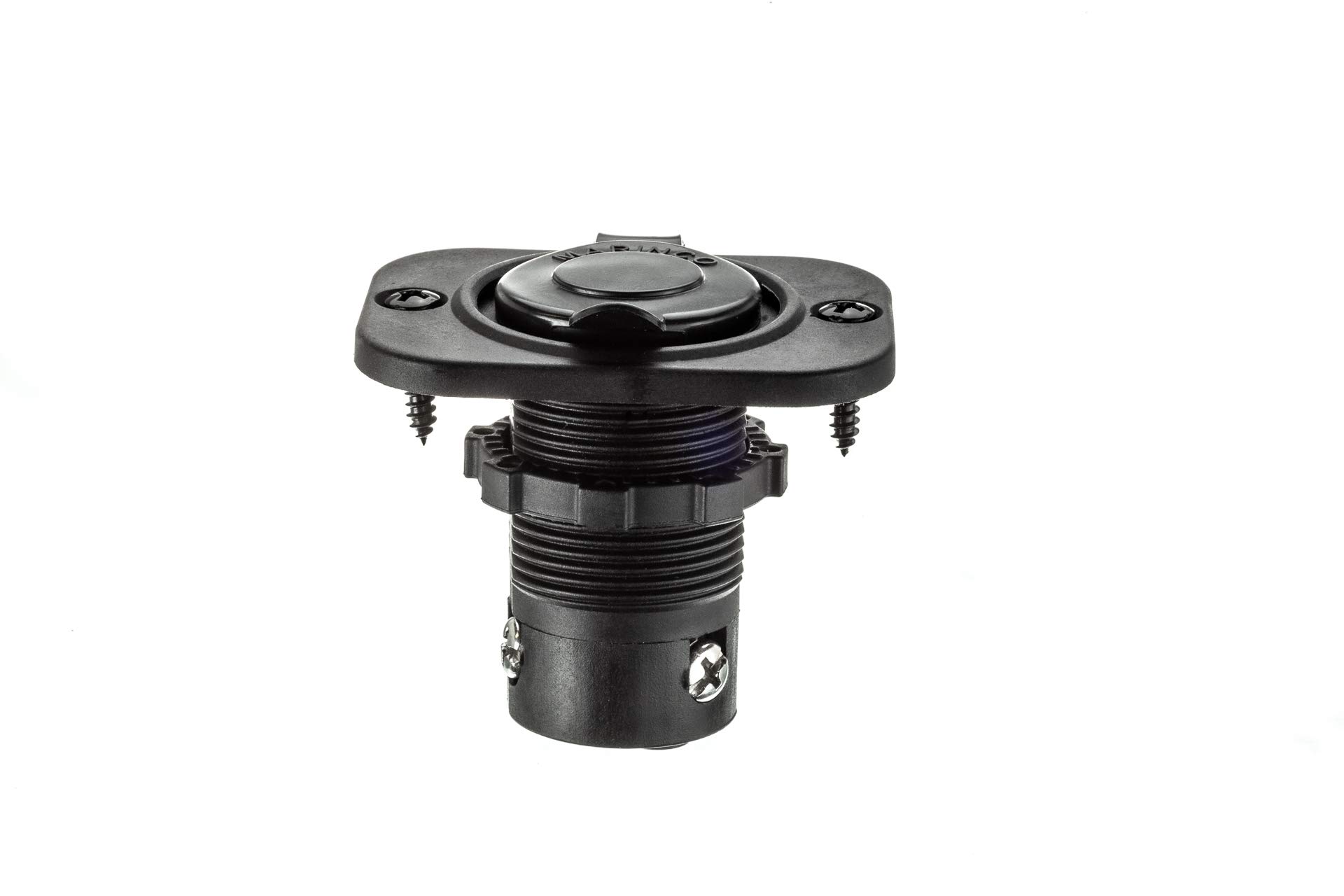 MotorGuide 8M0092066 Trolling Motor Receptacle β for 10-Gauge and 8-Gauge Wire, with Composite Mounting Plate, Black