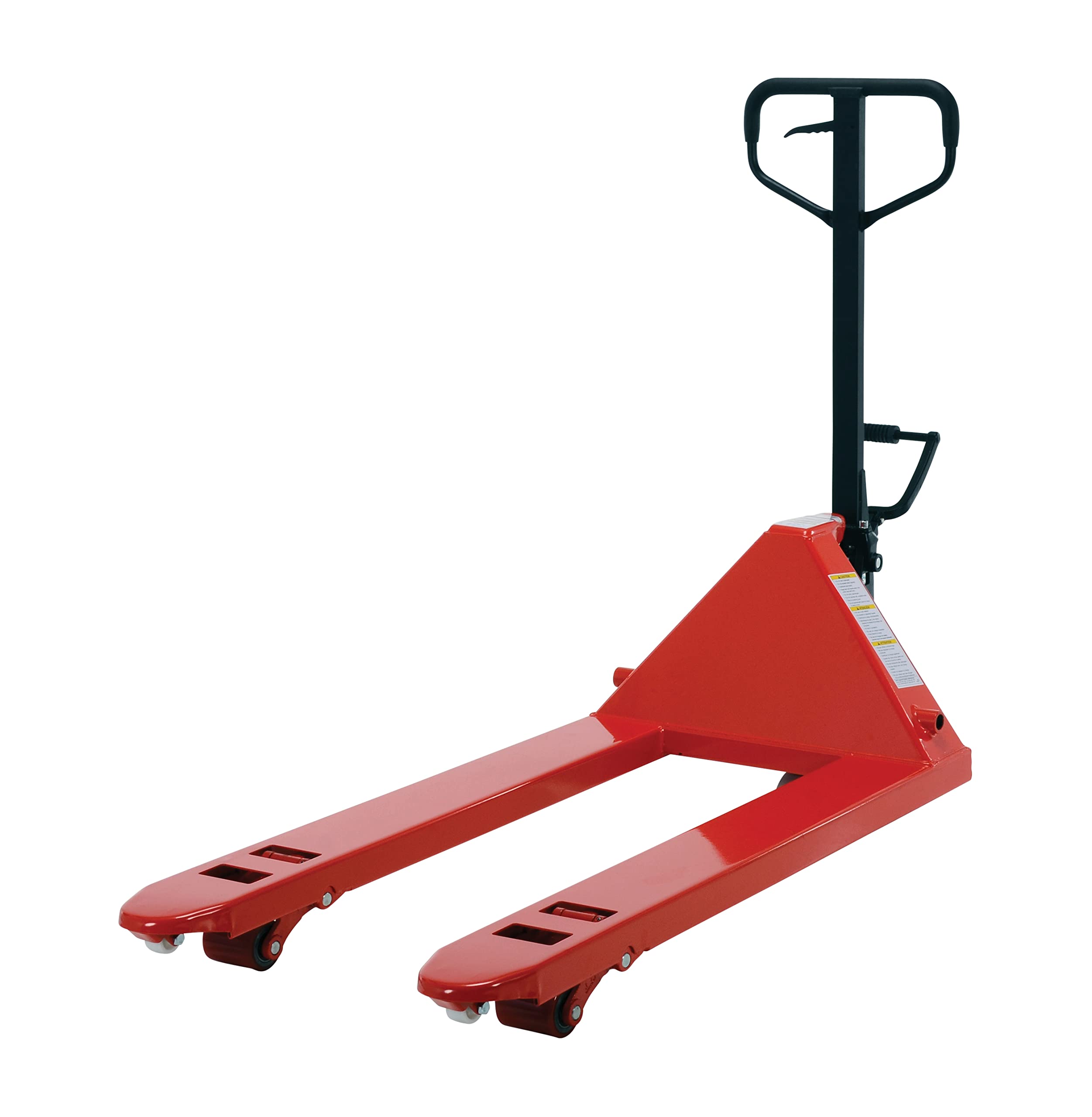 Vestil PM5-2748-FP Wheel Nose Pallet Truck with Foot Pedal 27 in. x 48 in. 5500 Lb. Capacity Red