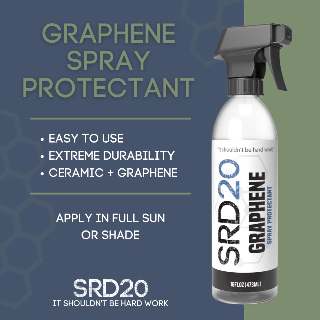 SRD20 Graphene Ceramic Spray Coating and Protectant & Waterless Wash and Wax - Protect and Maintain your Boat with this Spray Bottle Bundle - A Super Easy, Must-Have Combination of Ceramic Coatings
