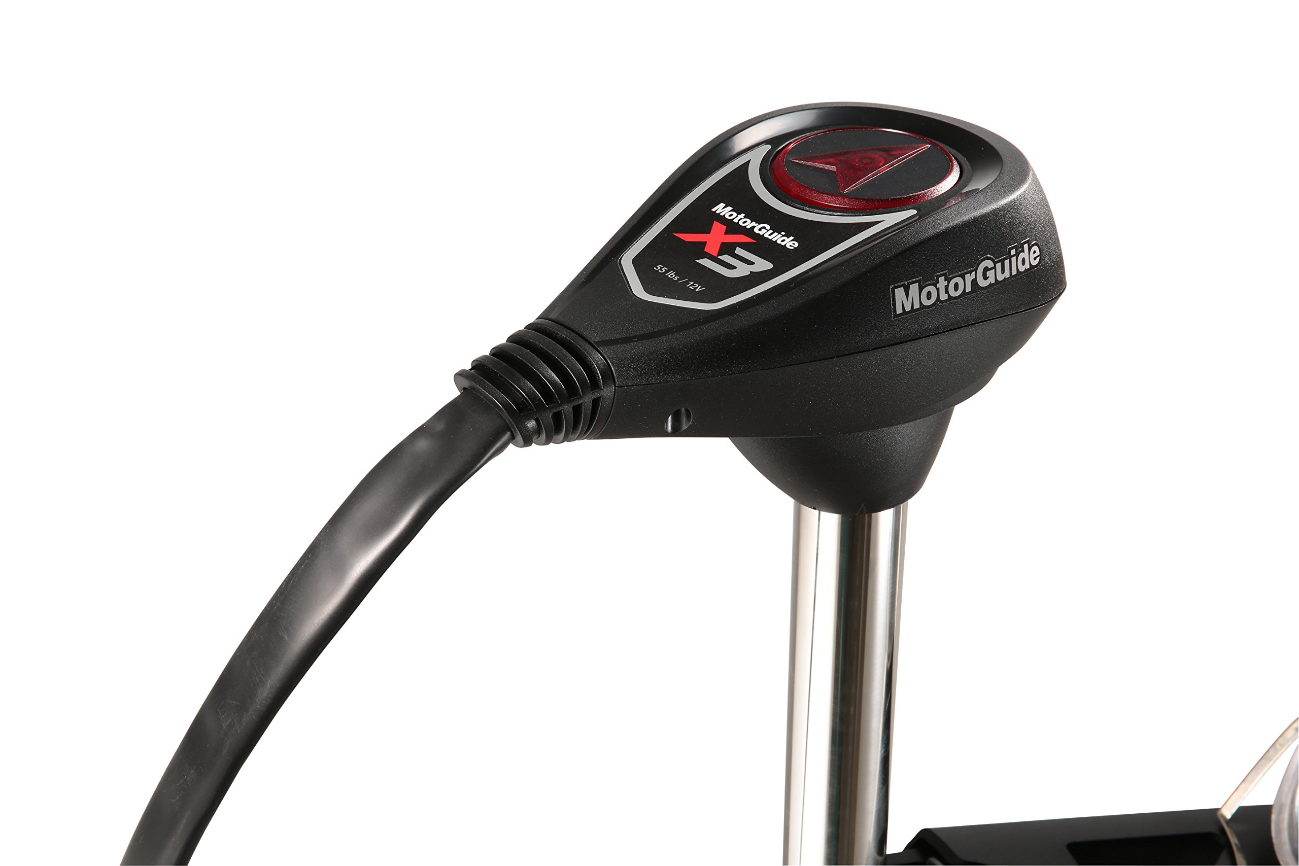 MotorGuide 940200120 X3 Freshwater Bow Mount Trolling Motor — Cable Steer, Foot-Control — 50-Inch Shaft, 70-Pound Peak Thrust 24V