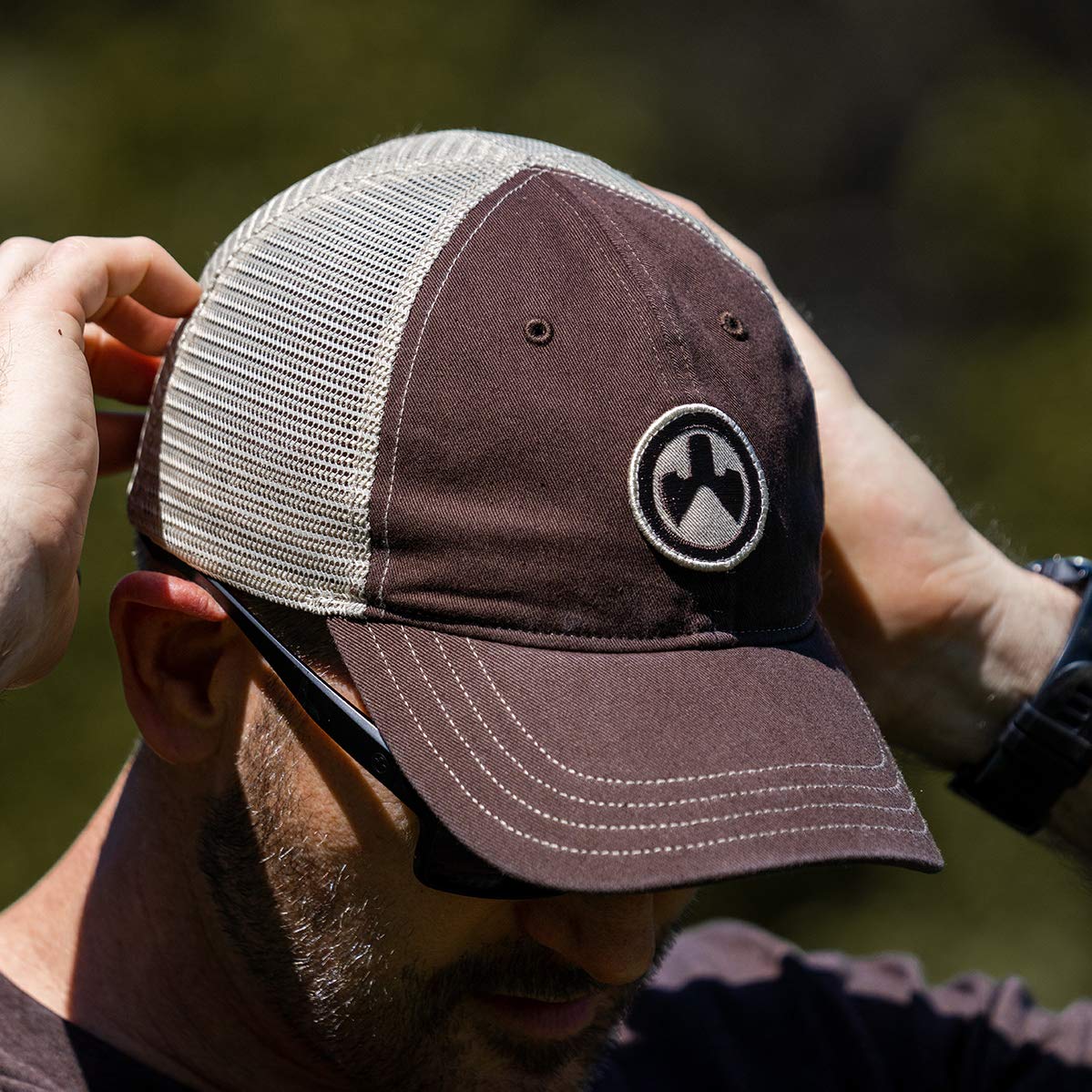 Magpul Standard Trucker Hat Snap Back Baseball Cap, One Size Fits Most, Garment Washed Brown/Khaki