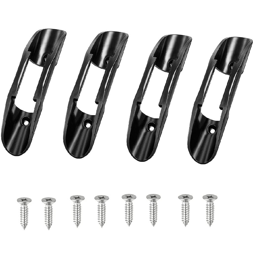 spmimi 4 Pack Universal Kayak Canoe Paddle Holder Clips Boat Deck Mount Paddle Clip & Fishing Net Clip