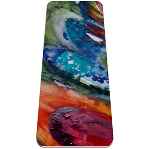 Yoga Mat, Yoga Mats for Home Workout, Workout Mat, Exercise Mats, Pilates Mat, abstract fish watercolor doodle pattern