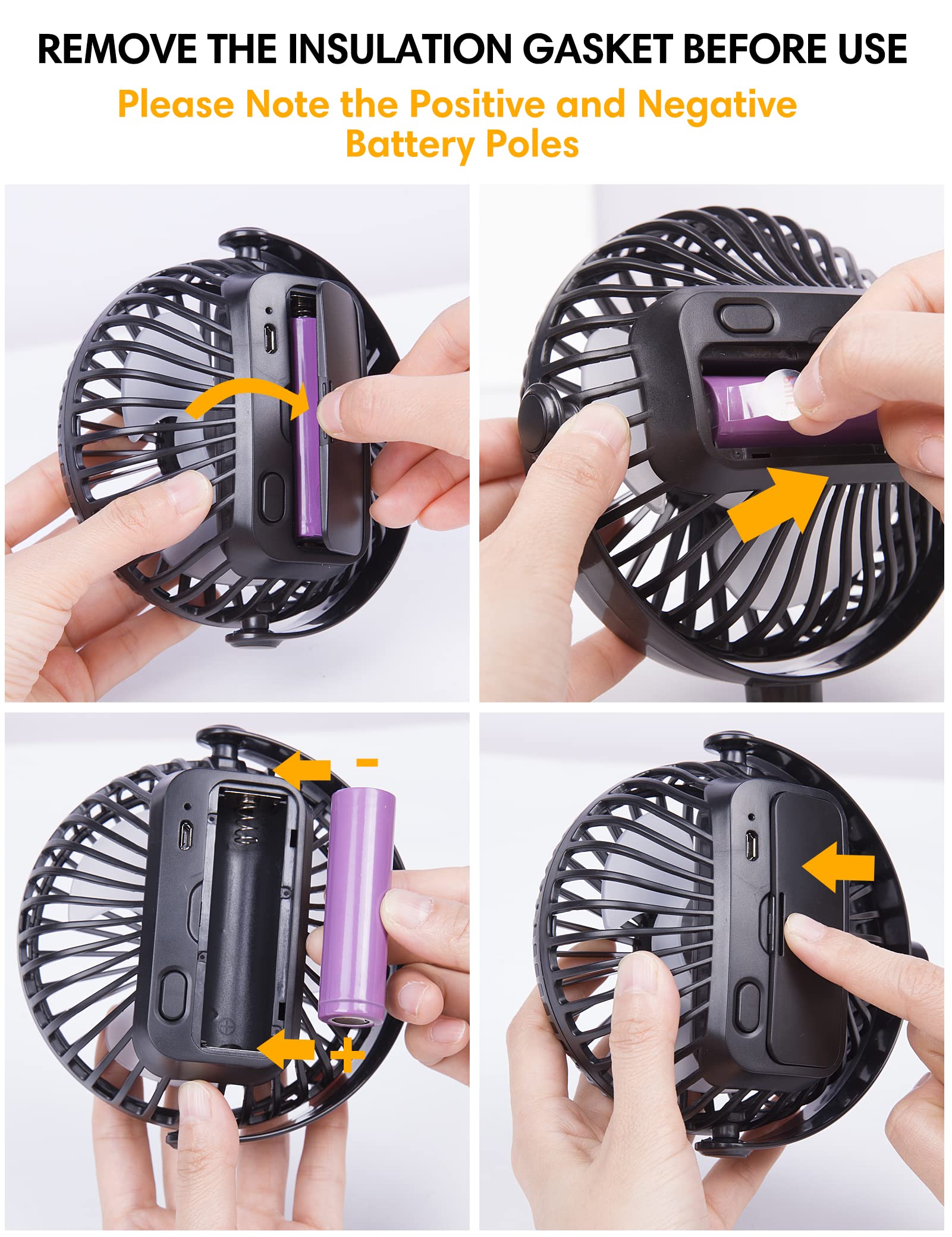 SPOFEEL Dual Fan Kit for Peloton Bike, 360 Rotation, 3 Speed Adjustable, No Charging Required, Black