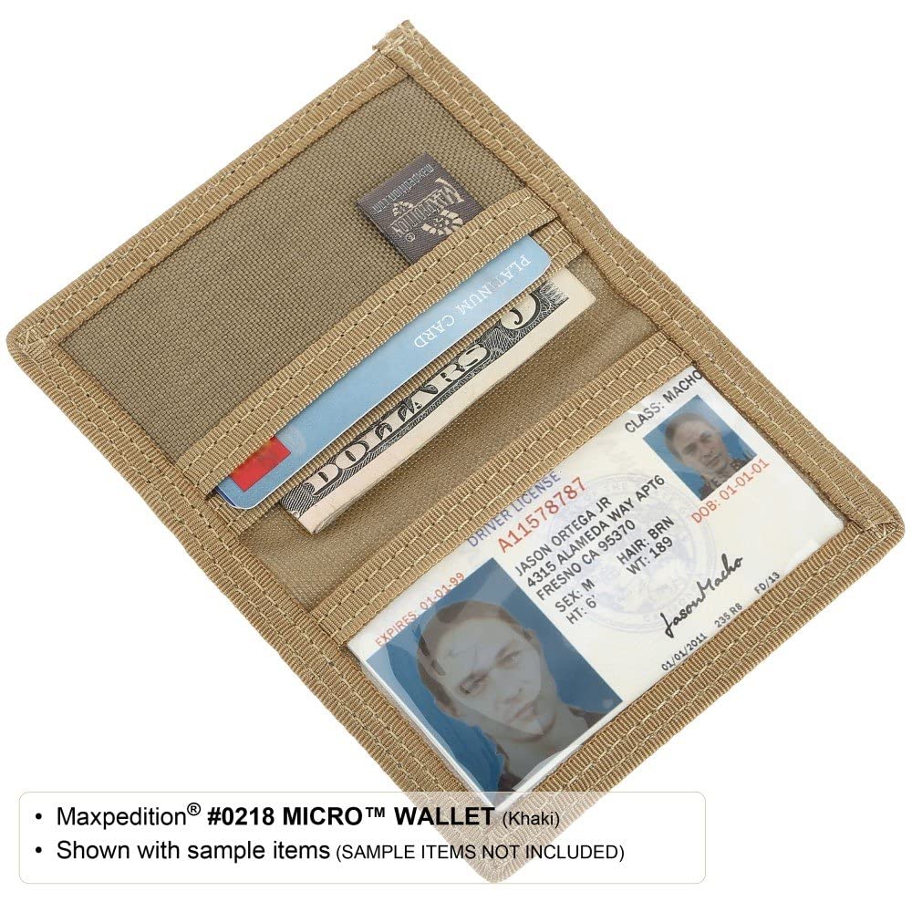 Maxpedition Gear Micro Polyurethane Wallet, Light-weight, Foliage Green small