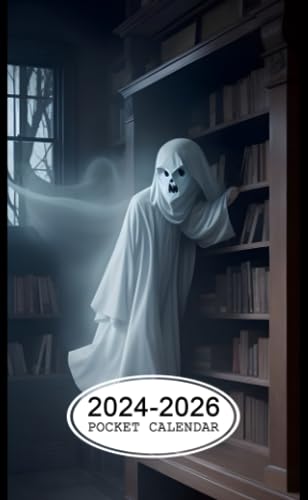 Pocket Calendar 2024-2026: Two-Year Monthly Planner for Purse , 36 Months from January 2024 to December 2026 | Evil ghost-like spirits | Spooky appearance
