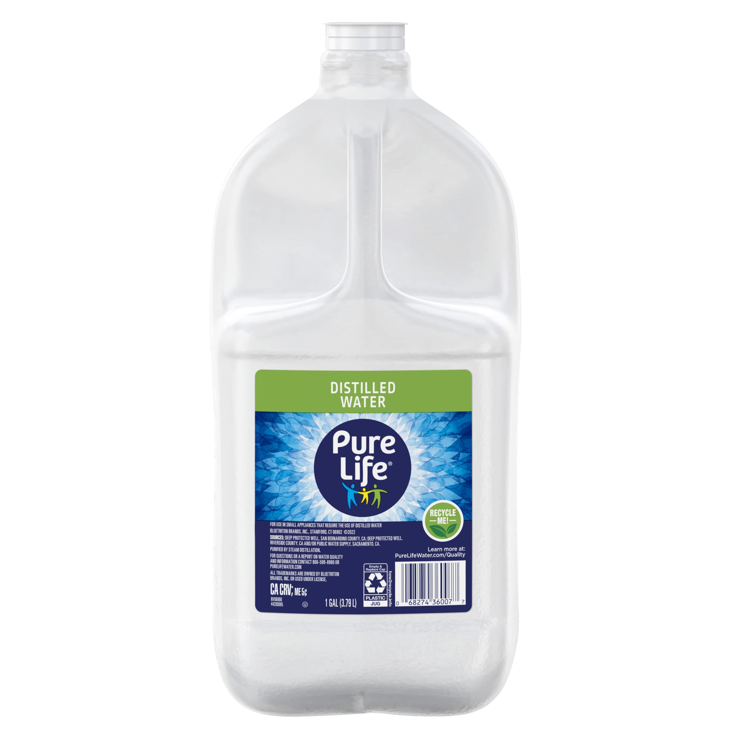 Pure Life Distilled Water (1 Gallon Bottles - 2 Cases of 6 (12 Gallons))