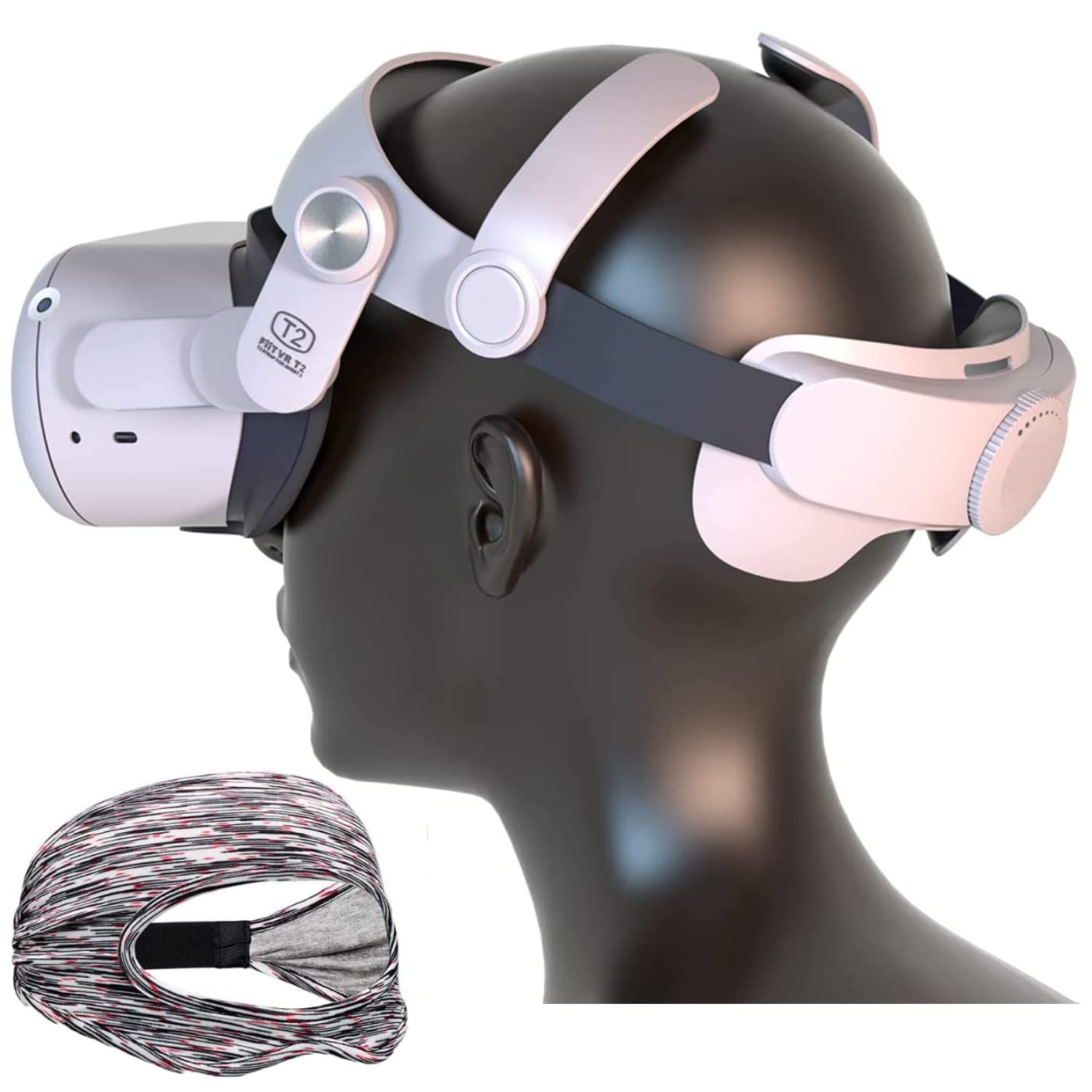 Replacement Oculus Quest 2 Head Strap, VR Elite Head Strap for Meta Quest 2, Adjustable Comfortable VR Masks Sweat Band