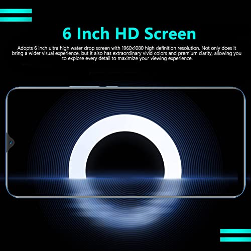 Yoidesu 10Pro 5G Unlocked Smartphone, Green 6in HD Screen 4GB RAM 32GB ROM Mobile Phone, Front 8MP Rear 16MP, 6000mAh Battery, Face Recognition, Dual SIM Cell Phone for Android 11 (US Plug)