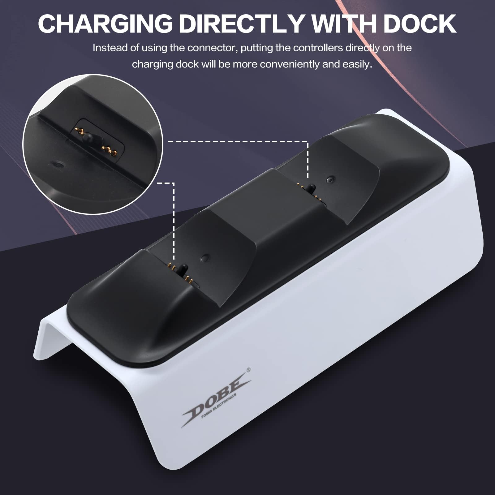 PS5 Controller Charger Station, Dualsense Charging Station for PlayStation 5 with 5V 3A AC Adapter