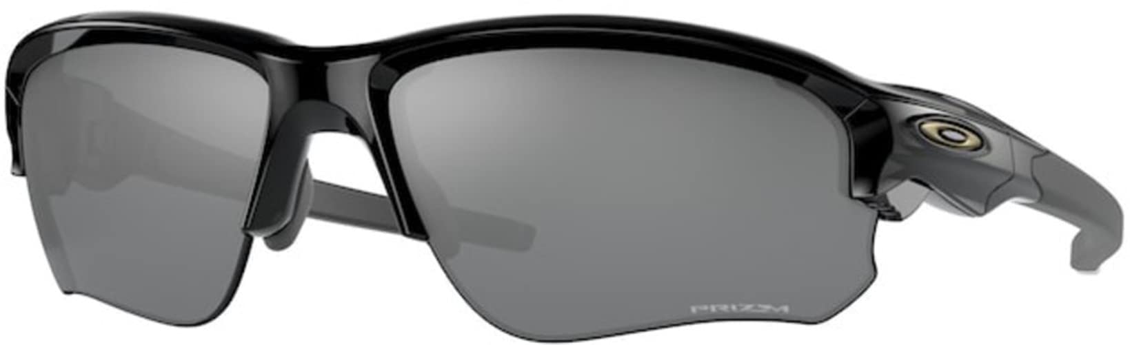 Oakley Men's OO9373 Flak Draft Low Bridge Fit Rectangular Sunglasses, Polished Black/Prizm Black, 70 mm