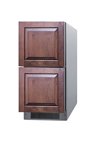 Summit Appliance ADRD15 15" Wide 2-Drawer All-Refrigerator, ADA Compliant, Panel-ready Drawer Fronts, Interior Lighting, Digital Display, Digital thermostat, No-frost Operation, 2.8 cu.ft Capacity