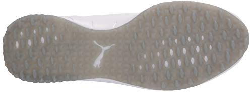 PUMA Men's Grip Fusion Pro 3.0 Golf Shoe, White Silver-Quiet Shade, 12