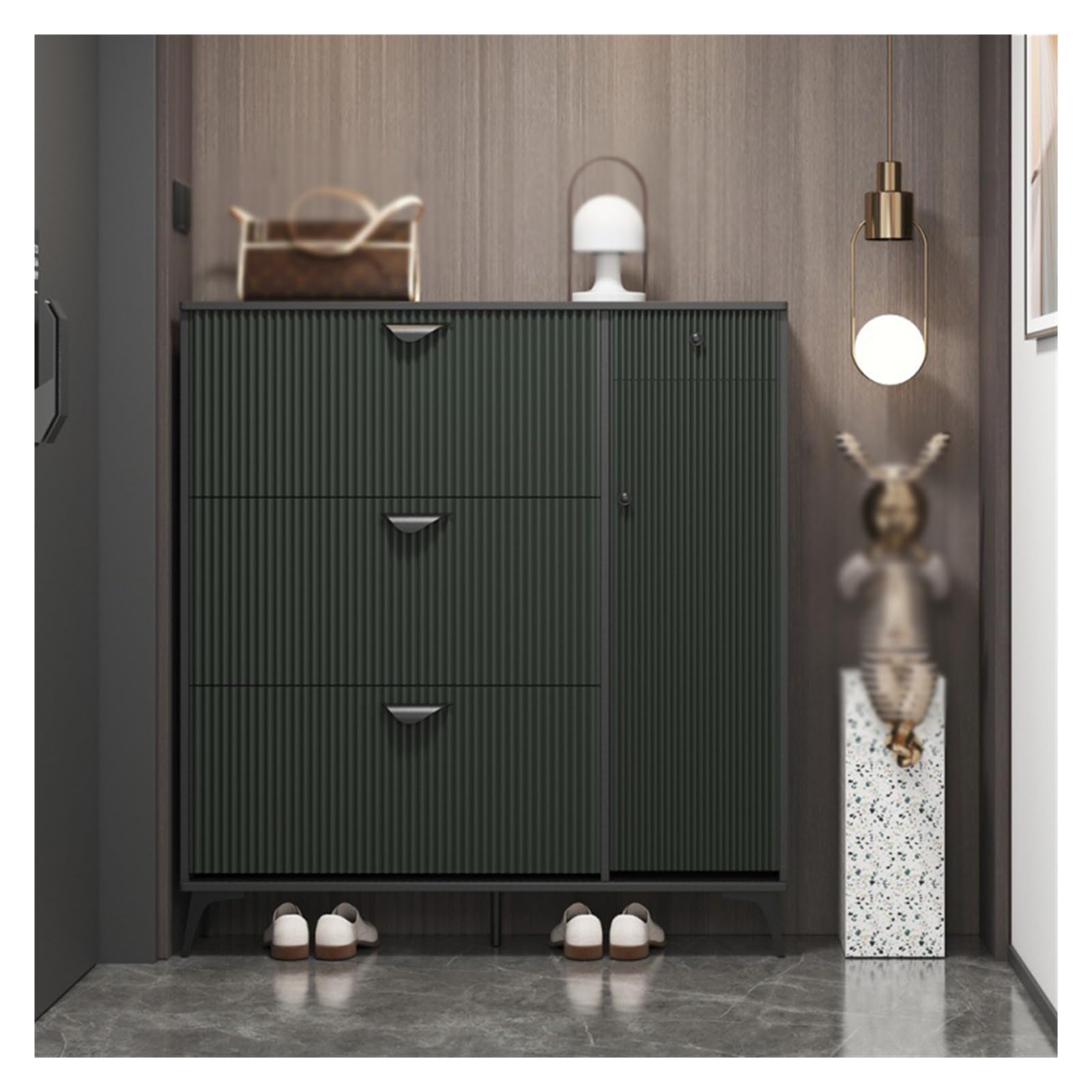 MMLLZEL Foyer Storage Storage Shoe Cabinet -Thin Shoe Cabinet Tipping Bucket Storage Cabinet Large Capacity