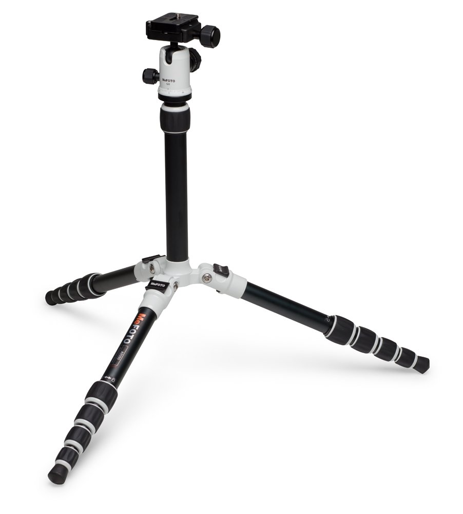 MeFOTO Classic Aluminum Backpacker Travel Tripod Kit - White (A0350Q0W)