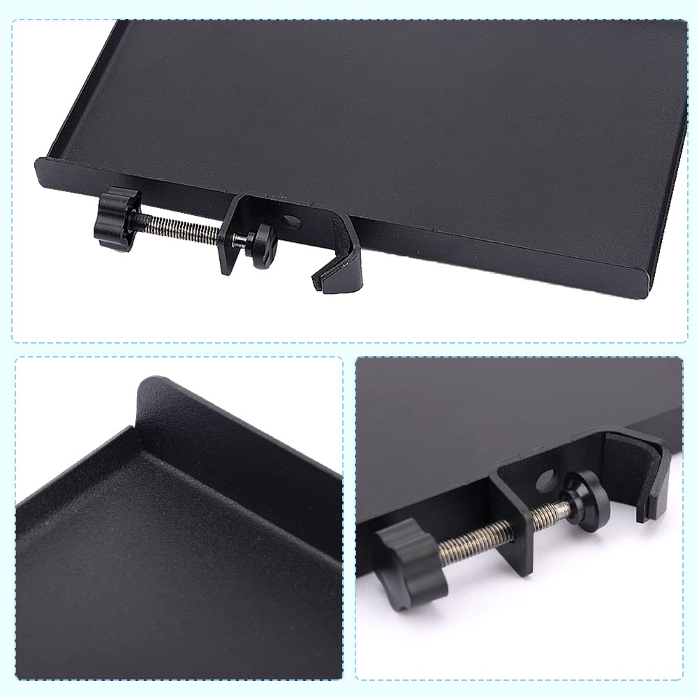 Sound Card Tray Metal Shelf Bracket Phone Clip Iron Microphone Stand Live Tripod Sound Card Tray Broadcast Stable Shelf(black)