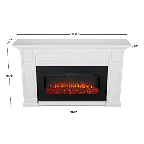Real Flame White Alcott Landscape Electric Fireplace