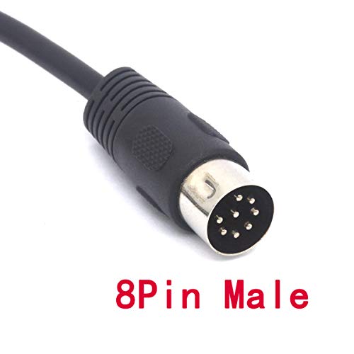PIIHUSW Long 8 PIN DIN Cable Male to Male MIDI Extension Cord for Bang and Olufsen B&O PowerLink mk 2 BeoLab (3 Meter)