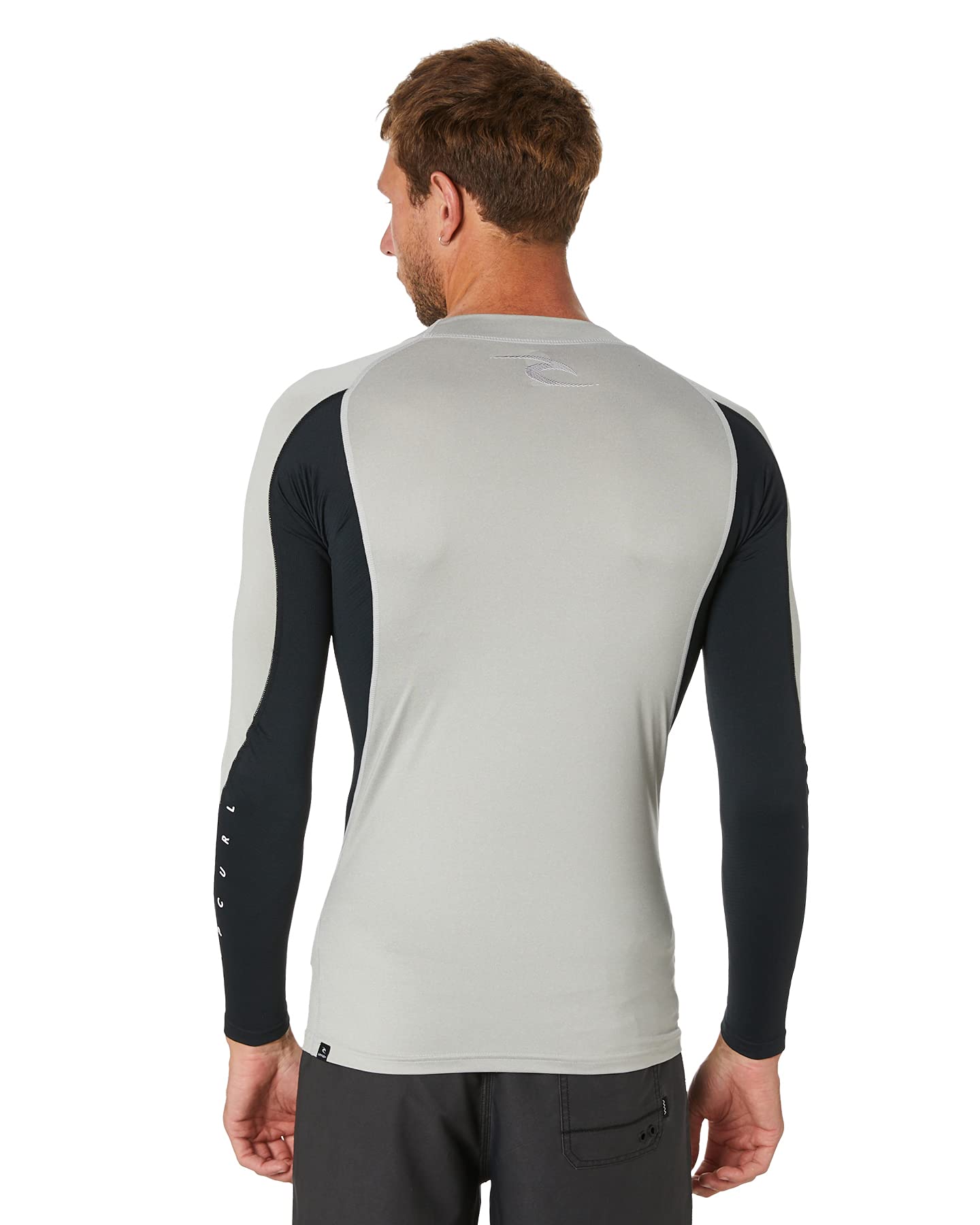 Rip Curl Waves Performance Long Sleeve UV Rashguard Light Grey Marled MD