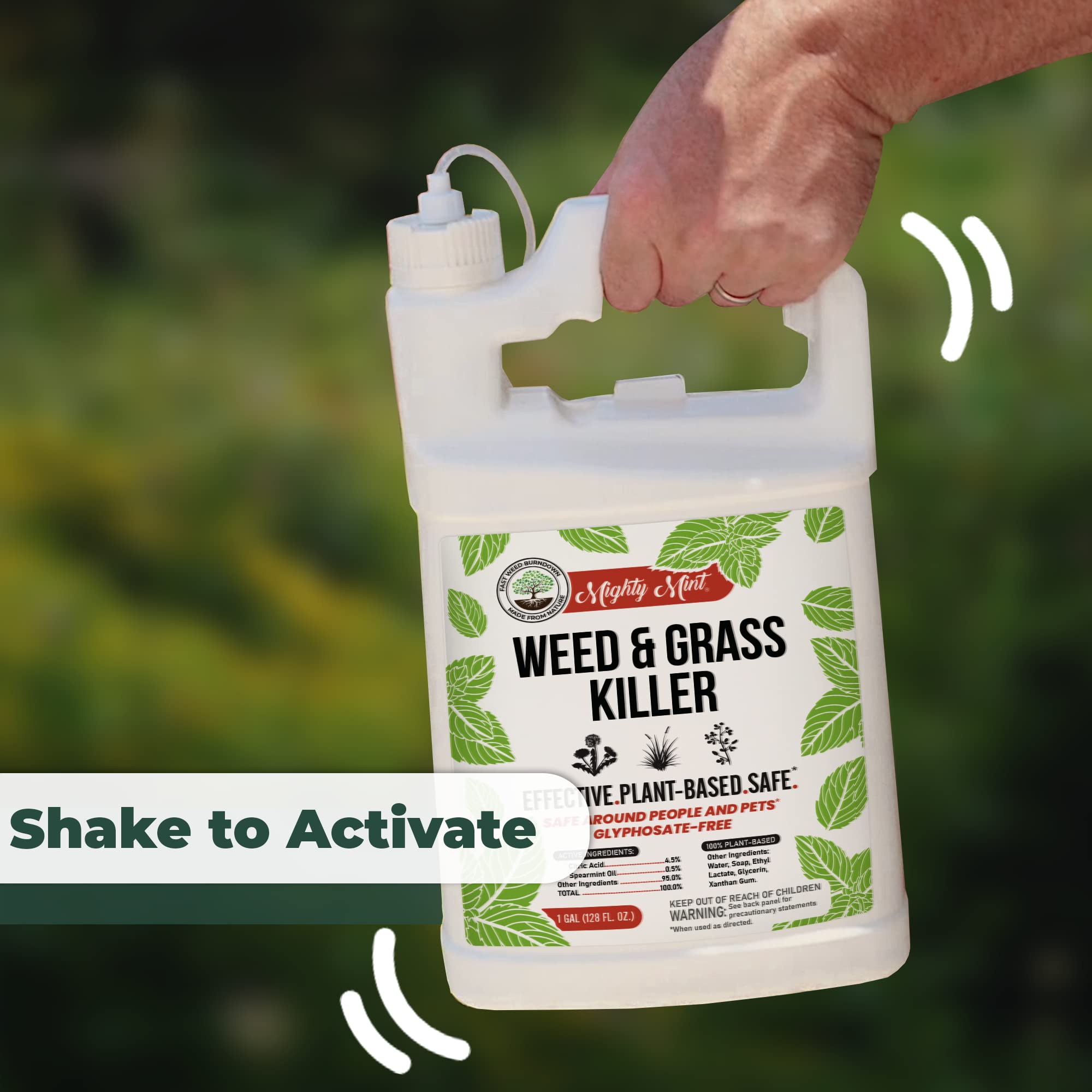 Weed & Grass Killer β Natural Vinegar & Salt Weed Killer β 1 Gallon - Glyphosate Free