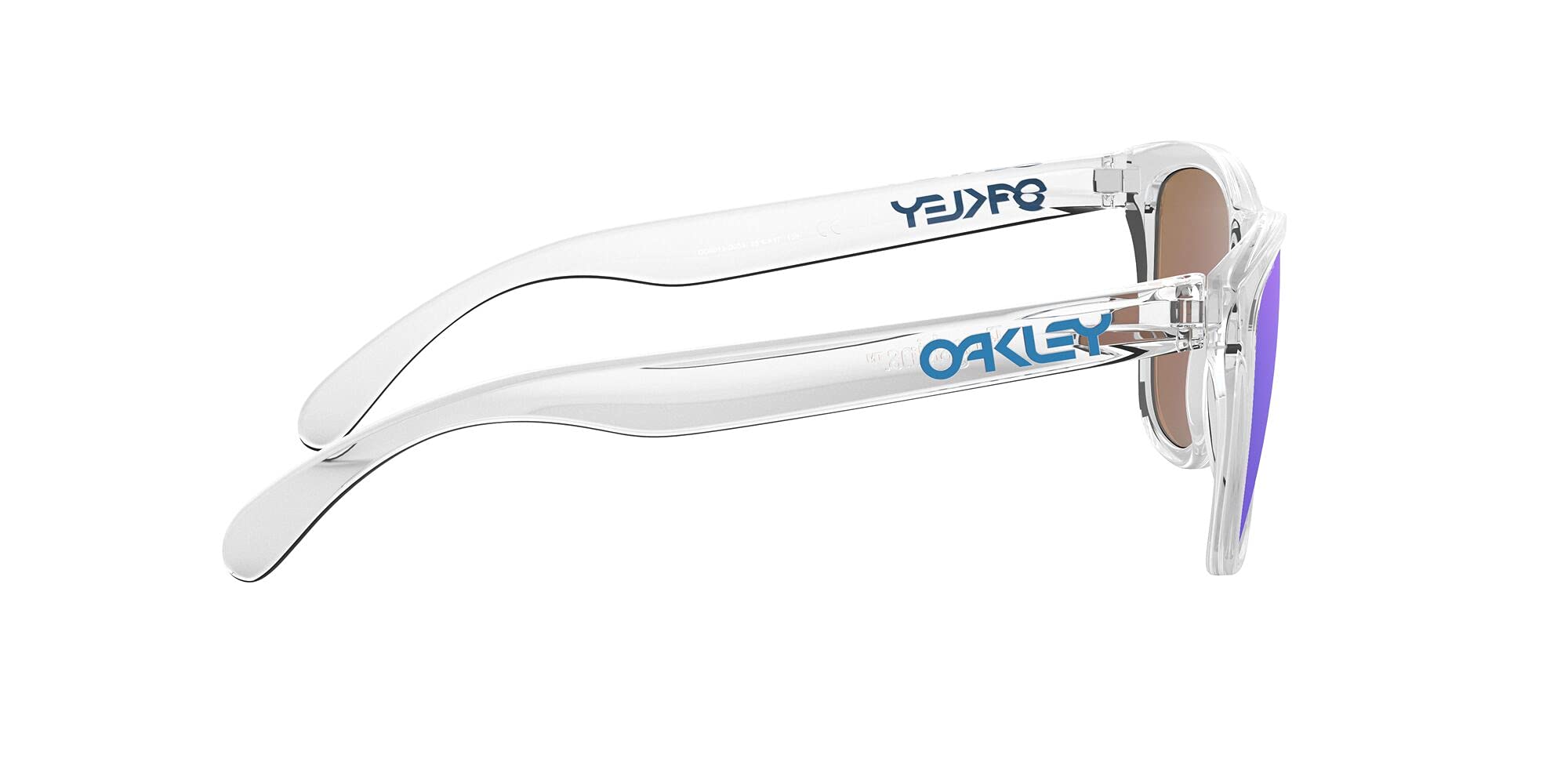 Oakley OO9013 Frogskins Sunglasses+ Vision Group Accessories Bundle (Crystal Clear/Prizm Sapphire (9013D0))