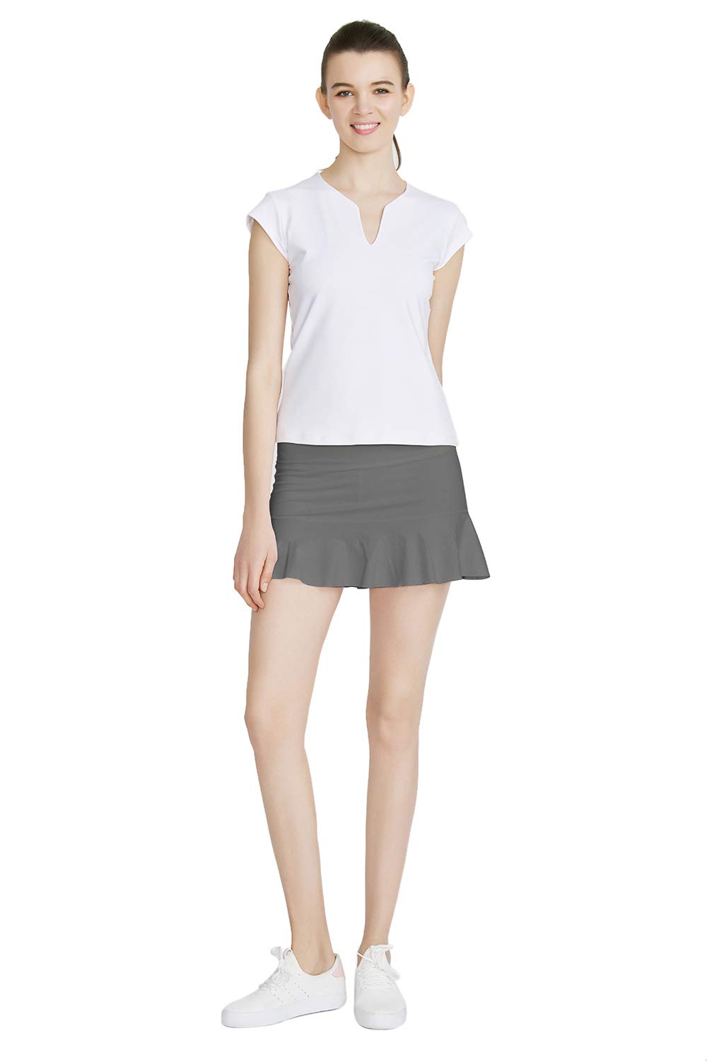 Rainbow Tree Tennis Skirts for Women,Athletic Golf Pleated Skirts with Shorts Indoor Exercise,Runs Large