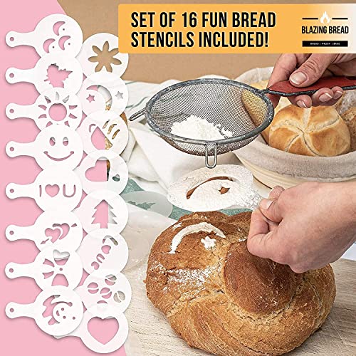 Most Complete Banneton Bread Proofing Basket Set of 2 - Round & Oval Rattan Proofing Baskets, Dough Scraper, Recipe Book - Sourdough Bread Baking Supplies - Perfect Bread Making Tools and Supplies