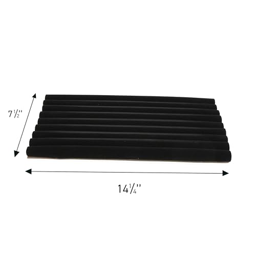 SSWBasics Large Continuous Slot Black Velvet Ring Insert - 14-1/4"L x 7-1/2"W - Holds up to 100 Rings