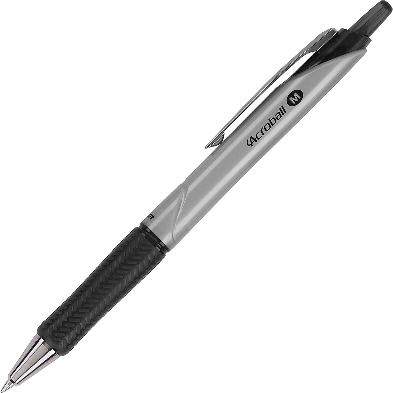 PILOT Acroball Pro Advanced Ink Refillable & Retractable Ball Point Pens, Medium Point, Black Ink, 6 Pack