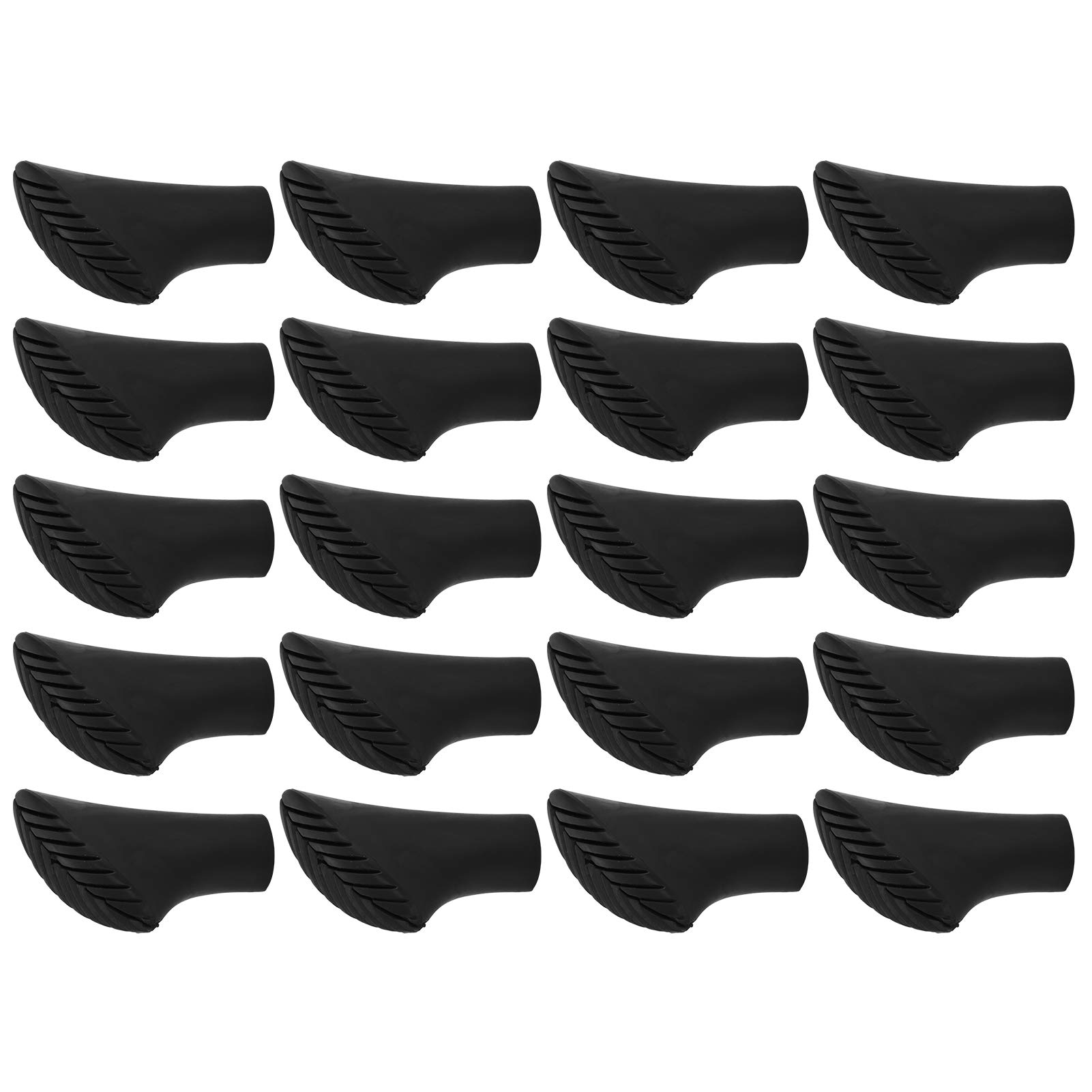 RiToEasysports 20 Pack Walking Stick Tips,Trekking Poles Tips Cane Tips with 11mm Hole Diameter for Walking Stick Accessories