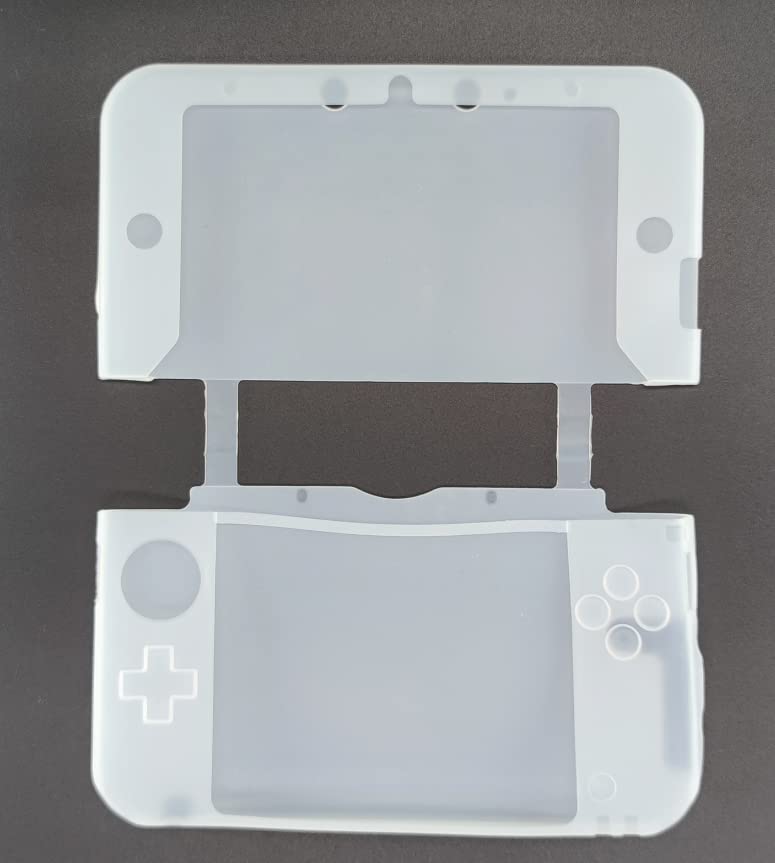 New Rubber Soft Silicone Cover Case for 3DS XL LL 3DSXL 3DSLL Console Full Body Protective Skin Shell (Clear White)
