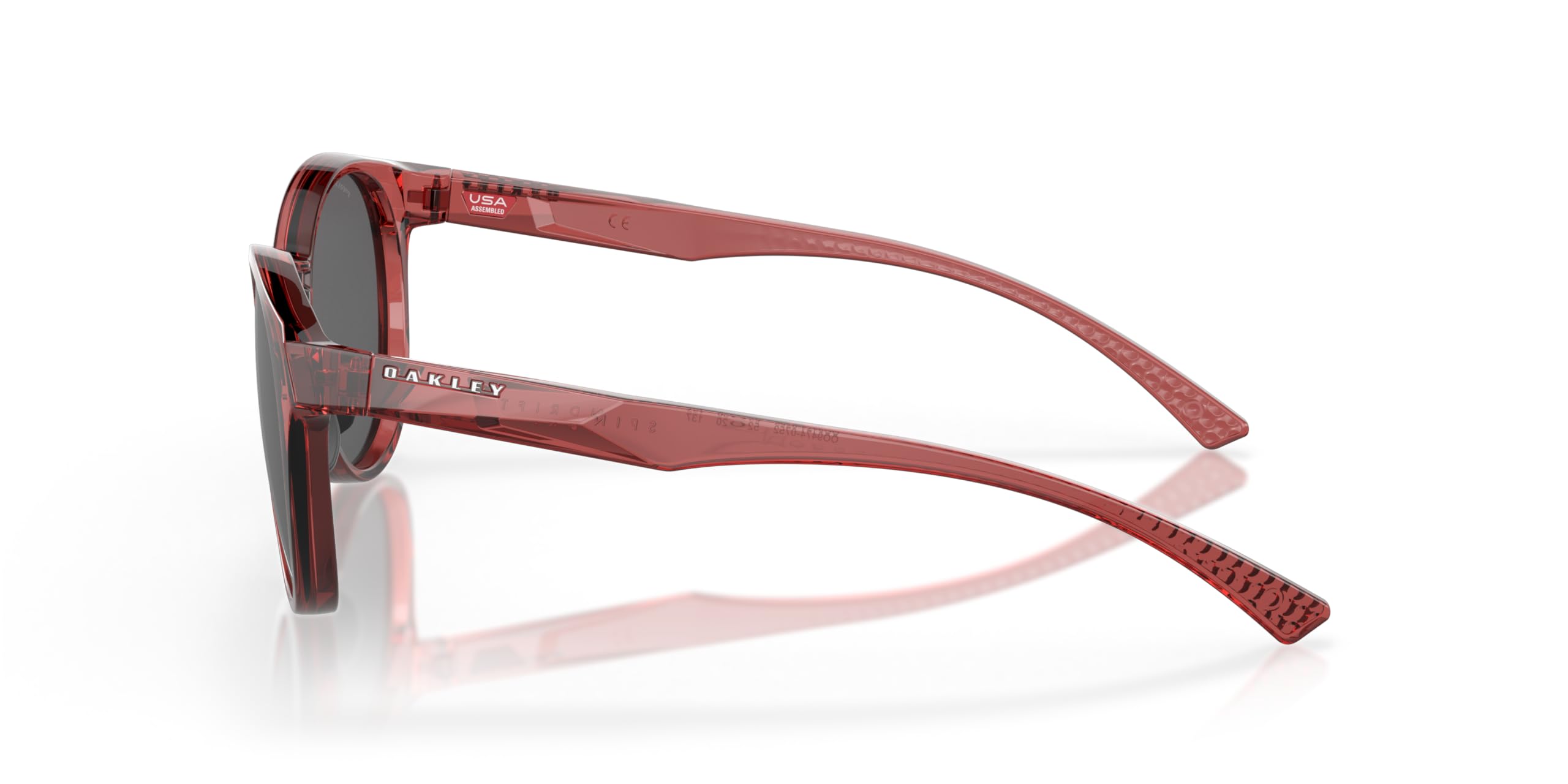 Oakley Women's Oo9474 Spindrift Round Sunglasses, Berry/Prizm Black Polarized, 52 mm
