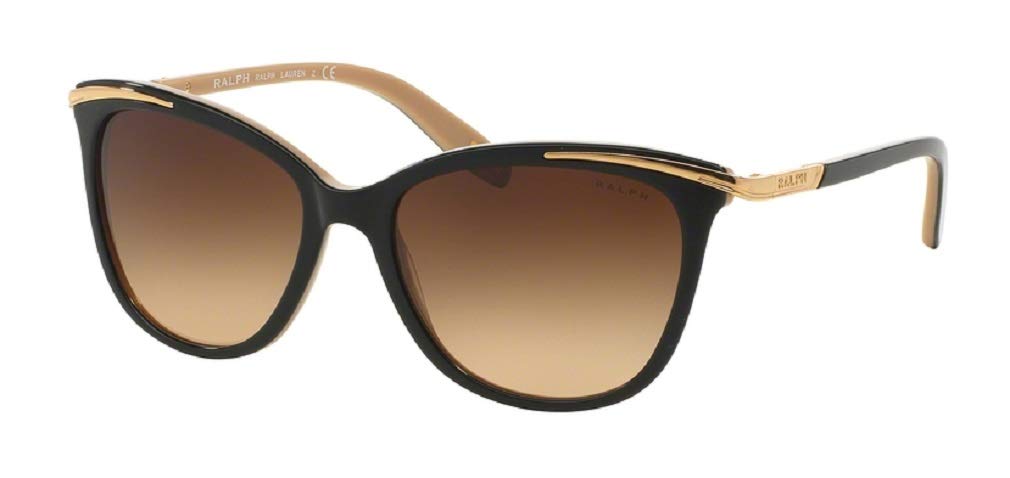 Ralph Lauren RA5203 109013 54M Black Nude/Brown Gradient Cateye Sunglasses For Women + BUNDLE with Designer iWear Eyewear Kit
